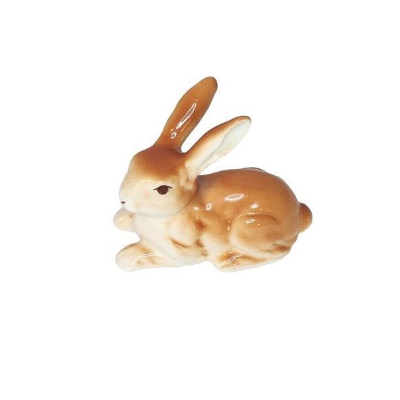 Unbranded | Holiday | Vintage Bone China Laying Bunny Rabbit Figurine ...